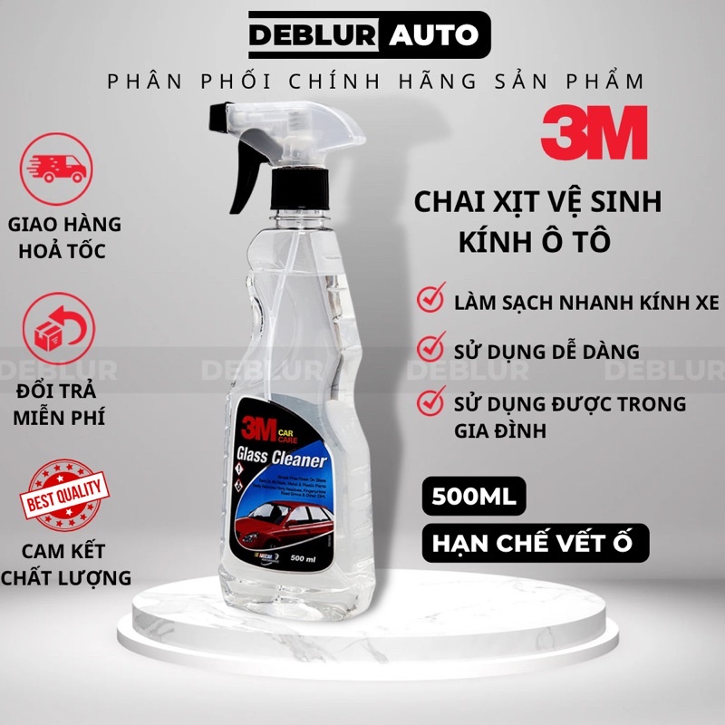 Dung dịch rửa kính xe ô tô, chai xịt vệ sinh kính xe hơi 3M 305921 [3M ...