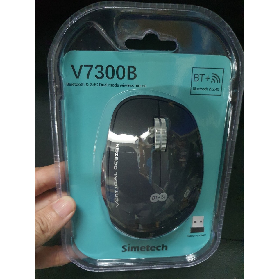 Chuột không dây Bluetooth simetech V7300B đa năng, vừa dùng Bluetooth ...