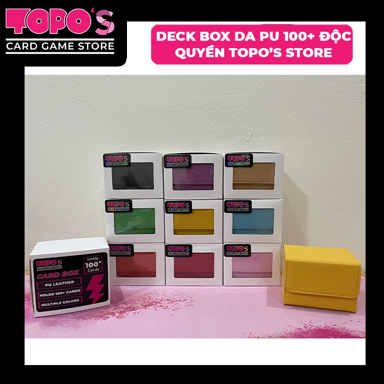 [Deck box da ] Hộp đựng thẻ bài da PU 100+ chính hãng TOPO'S bằng nhiều màu giá rẻ cho thẻ ...