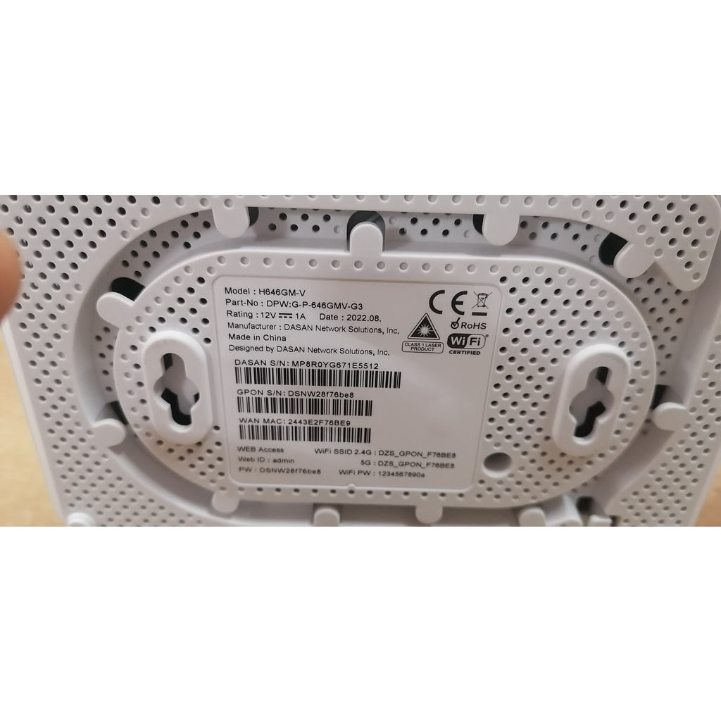Modem Quang DASAN VNPT H646GM-V, DASAN Viet.tel H646GM-V, Dasan H660EM ...