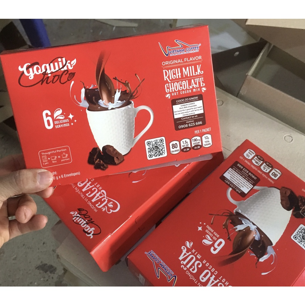Bột Ca Cao sữa Goquik Rick milk Chocolate hộp giá 120gr | Shopee Việt Nam
