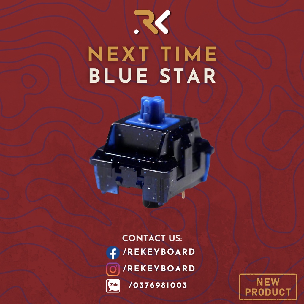 NEXT TIME Blue Star | Công tắc phím cơ mới | 3 Pin Linear Switch | Rekeyboard | Shopee Việt Nam
