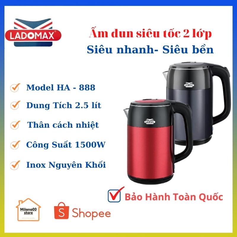 [Chính hãng] Ấm đun siêu tốc Ladomax HA-888 Dung tích 2,5L inox 304 cao ...