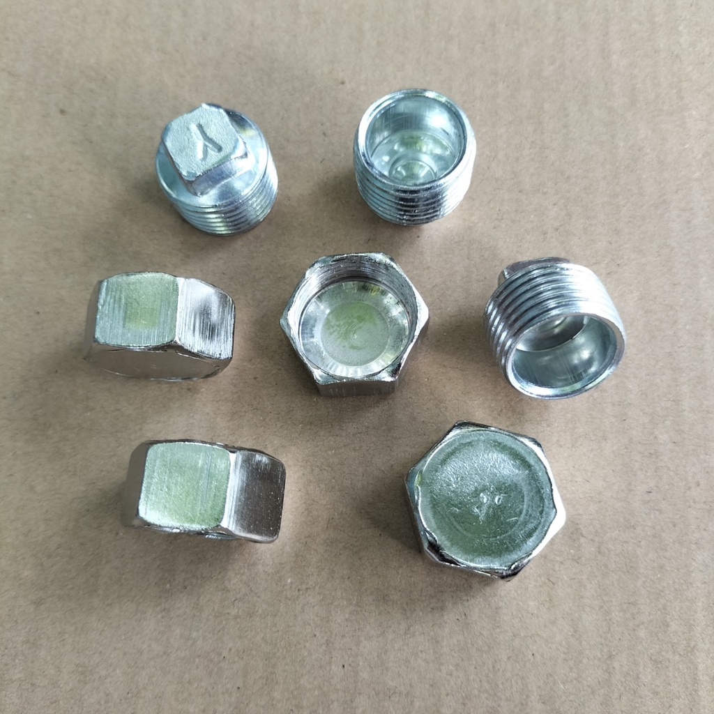 Đầu bịt kim loại ren trong, ren ngoài, đầu bịt ống nước 1/2 phi 21 ...