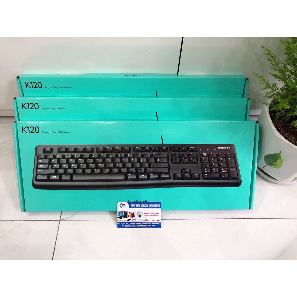 Bộ Phím Chuột Logitech K120 + B100 có dây USB (Đen) - Chính hãng ...