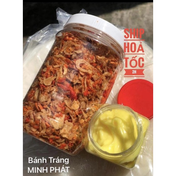 COMBO 550G(250G BÁNH TRÁNG TRÒN+200G MUỐI HÀNH PHI+100GR BƠ)[ SHIP HỎA ...