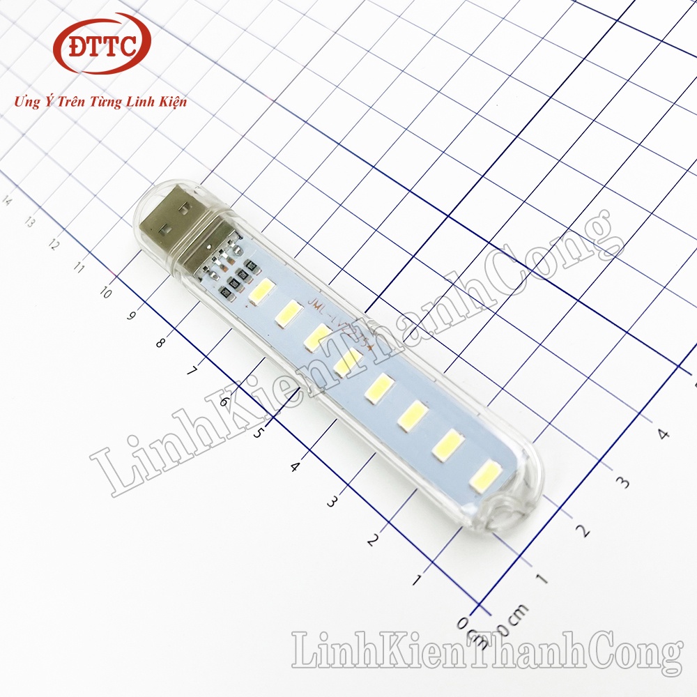 Đèn LED USB 8 Bóng Sáng Trắng | Shopee Việt Nam