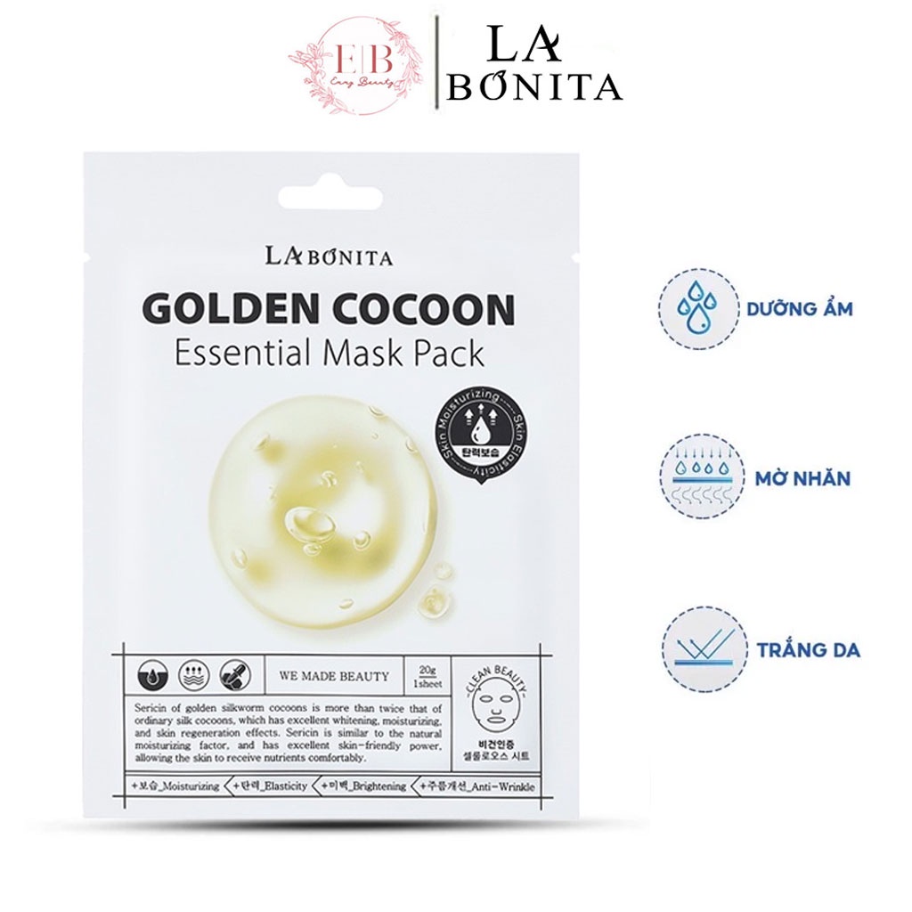 Mặt Nạ Dưỡng Ẩm Da La Bonita Golden Cocoon Essential Mask Pack 20g ...
