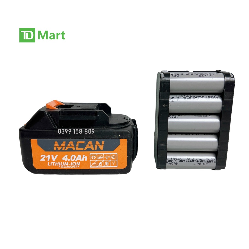 Pin 10 cell 21V MACAN dung lượng cao chân pin phổ thông | Shopee Việt Nam