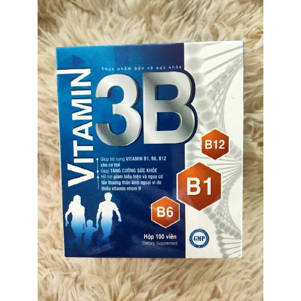 VITAMIN 3B Giúp bổ sung B1,B6,B12 hộp 100viên | Shopee Việt Nam