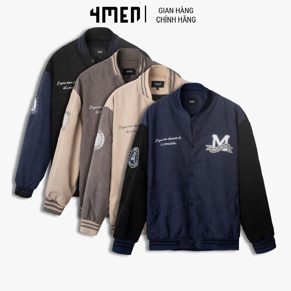 Áo Khoác Nam 4MEN Form Loose Thêu Posible AK030 vải dày dặn, lên form đẹp, trẻ trung | Shopee ...