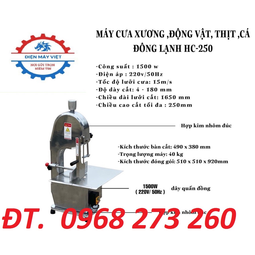Máy cưa xương ,cưa thịt đông lạnh HC250 công suất 1.5kw | Shopee Việt Nam