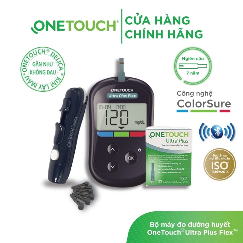 (GIAO NHANH 30 PHÚT) MÁY ĐO ĐƯỜNG HUYẾT ONETOUCH ULTRAL PLUS PLEX made ...