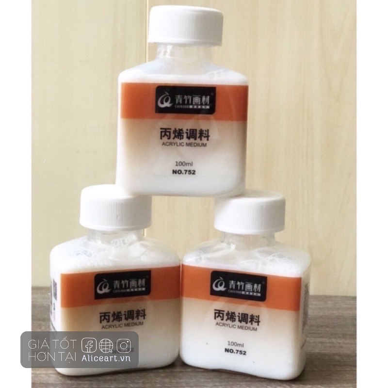 Acrylic Medium Chinjoo/ Dung Dịch Pha Màu Acrylic [100ml và 500ml ...
