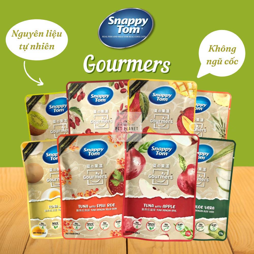 [Hỏa Tốc] Pate Snappy Tom túi 70g hương trái cây ( 8vị ) cho chó mèo | Shopee Việt Nam