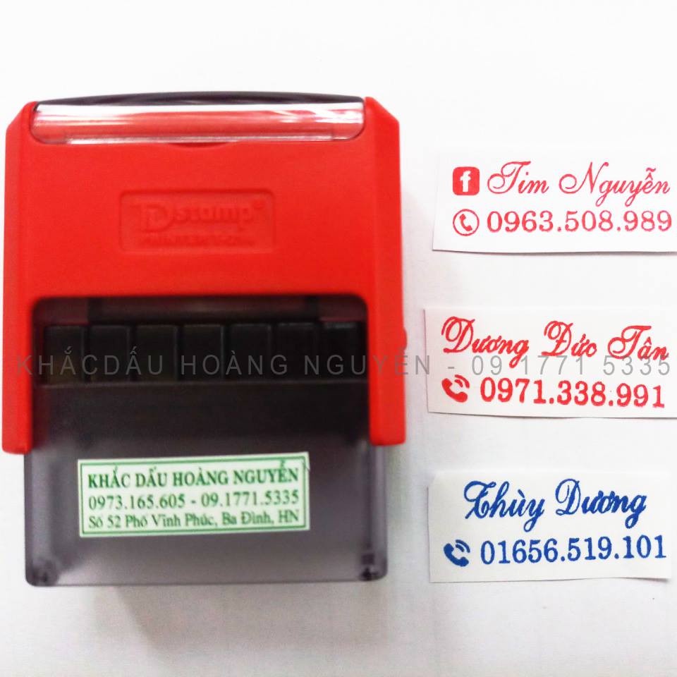 DẤU TÊN + SĐT cỡ 22x58mm | Shopee Việt Nam