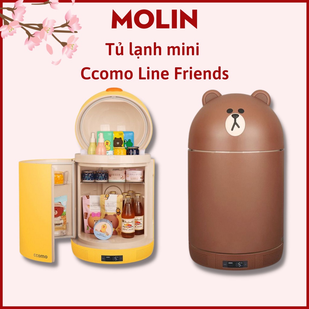 Tủ lạnh mini, tủ bảo quản mỹ phẩm mini Ccomo x Line Friends, Hàng Hàn ...