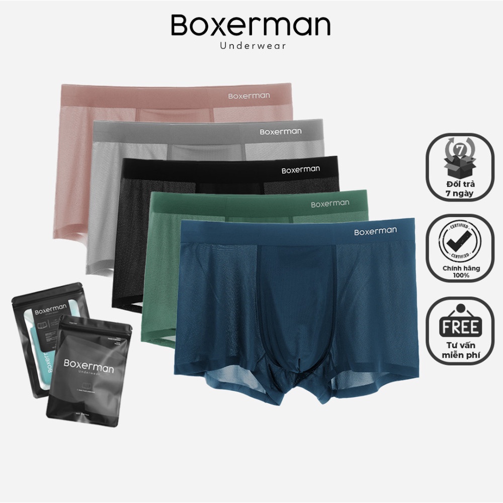 Combo 4 quần sịp đùi nam boxer PROPLUS thun lạnh co dãn thấm hút kháng ...
