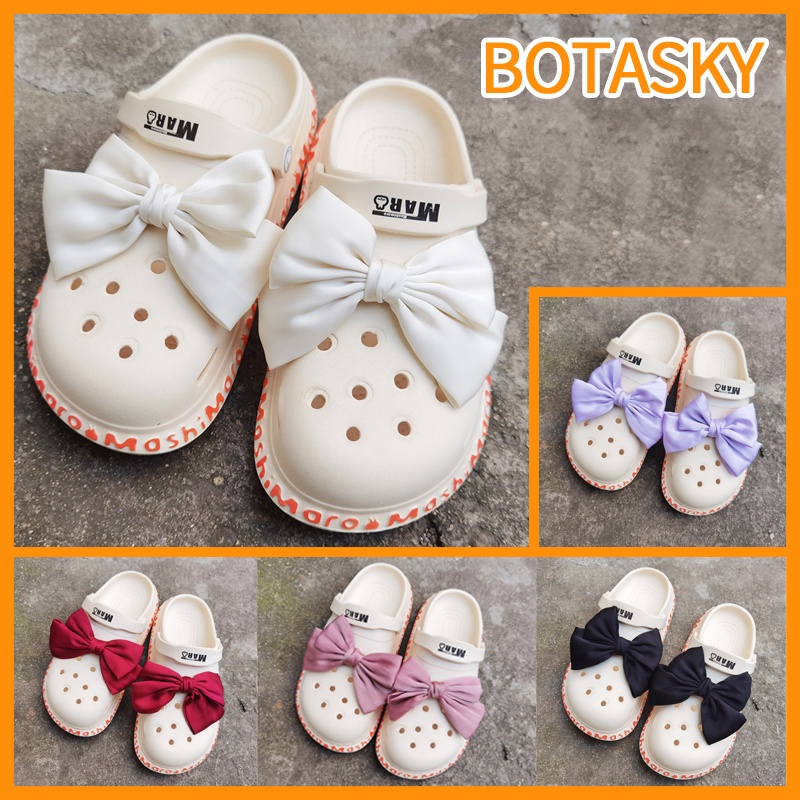 [Dễ Thương Deco] Giày Crocs / Giày Crocs Đính Nơ Đáng Yêu (5 Màu) Màu ...