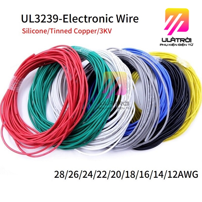 AWG Dây silicon chịu nhiệt 28 26 24 22 20 18 16 14 12 10 AWG 3239/UL3239 UL3135 cao cấp | Shopee ...