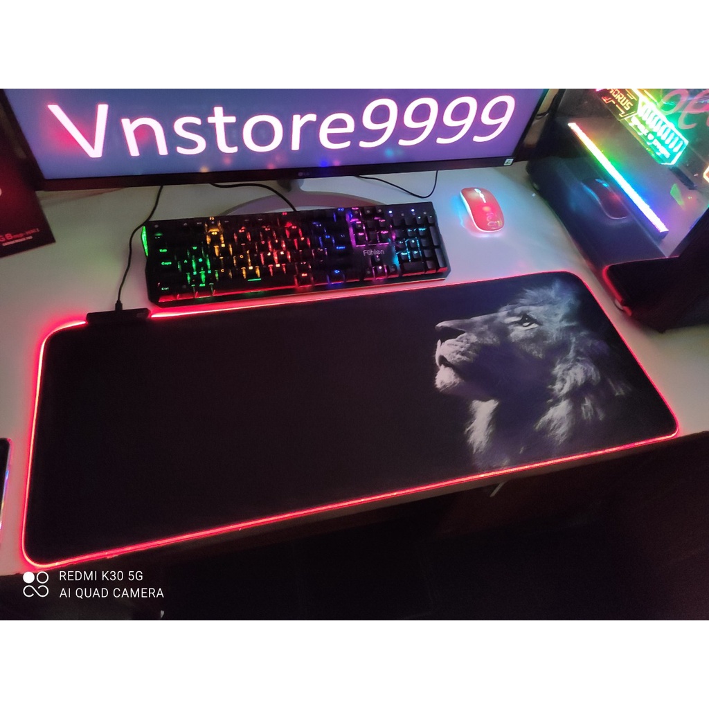 Lót chuột led rgb PDGAMING 50 mẫu pad chuột cỡ lớn fullbox 90x40 80x30, chống trượt siêu bền ...