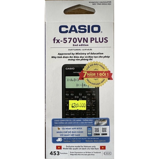 Máy tính Casio 570vn plus (Bảo hành 7 năm hàng chính hãng) | Shopee ...