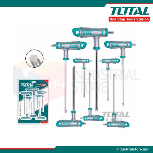 Bộ 8 chìa lục giác bông tay cầm chữ T TOTAL THHW80836 chịu nhiệt Lục ...