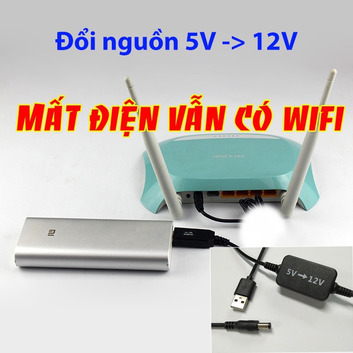 Đổi nguồn điện áp 5v thành 12v - 1,5A (dùng cho modem Wifi 1,5A trở ...