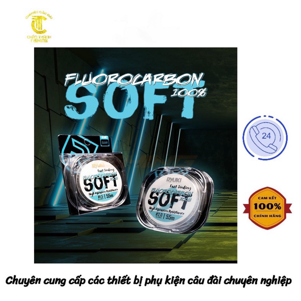 Dây Câu RYUKI Fluorocarbon Soft - câu đài | Shopee Việt Nam