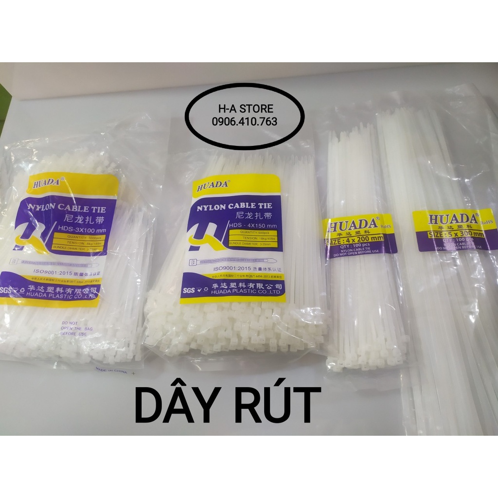 Dây rút nhựa Poly size 10cm / 15cm / 20cm / 25cm / 30cm / 40cm / 50cm | Shopee Việt Nam