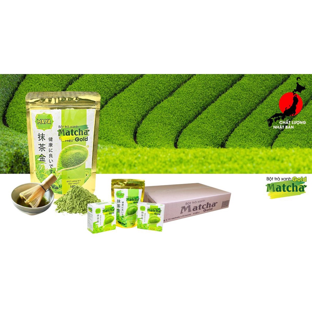 1 thùng bột MATCHA GOLD - 36 hộp x 5 gói x 10g | Shopee Việt Nam