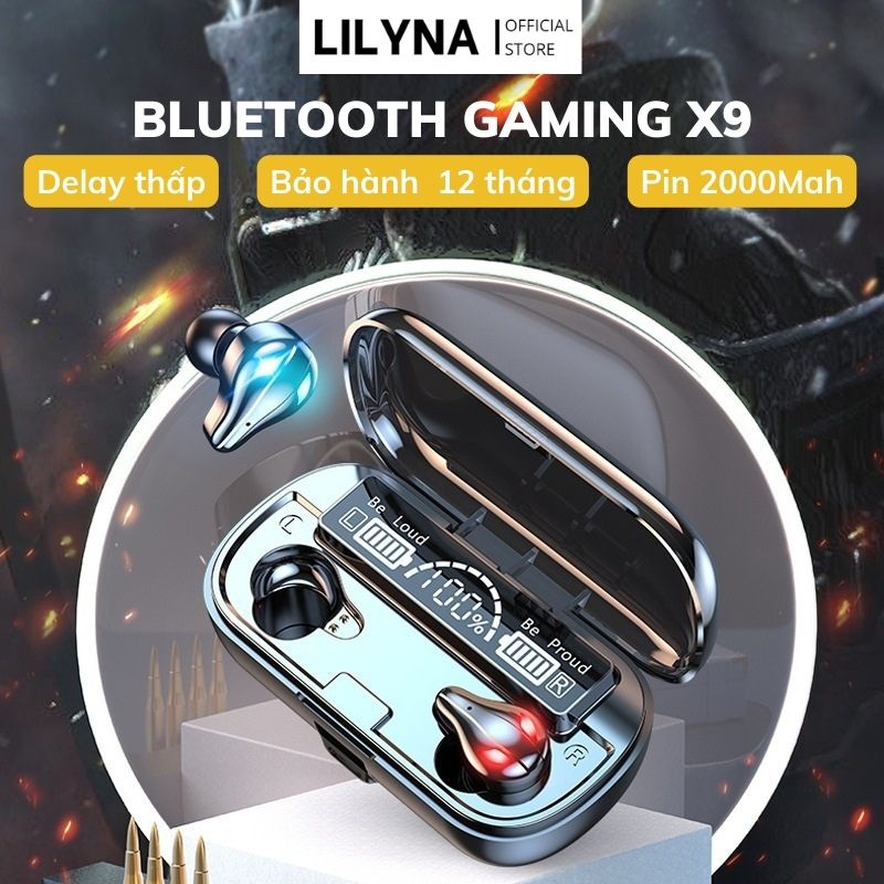 Tai Nghe Bluetooth Gaming X9 Không dây, cảm ứng vân tay, pin trâu chống ồn, kháng nước, 2 chế độ ...