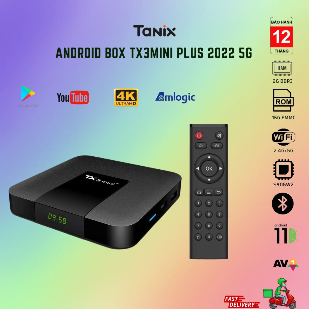 Tivi box TX3 Mini plus 2022 Android 11 CPU Amlogic S905W2 WIFI 2.4/5G ...