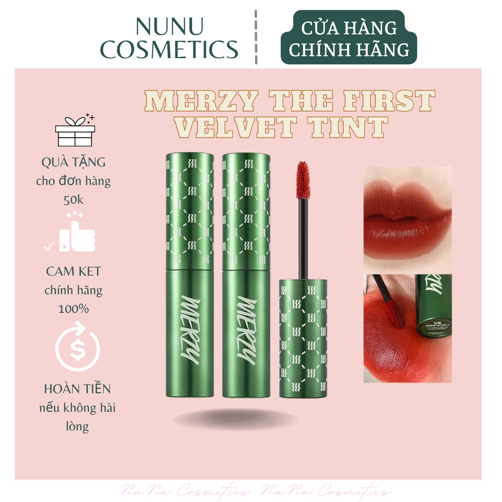 [ LIMITED ] Son Merzy The First Velvet Tint Green Edition V6 (Vỏ Xanh Lá) 4.5g Chính Hãng ...