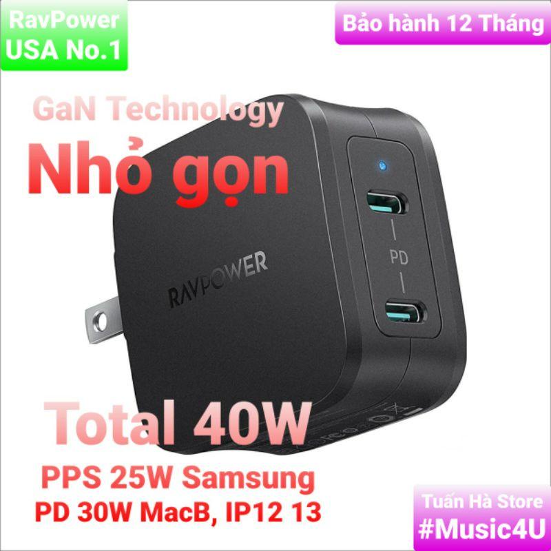 Củ sạc nhanh RavPower C PD PPS 20W 18W 25W 30W 40W Tuấn Hà Store | Shopee Việt Nam