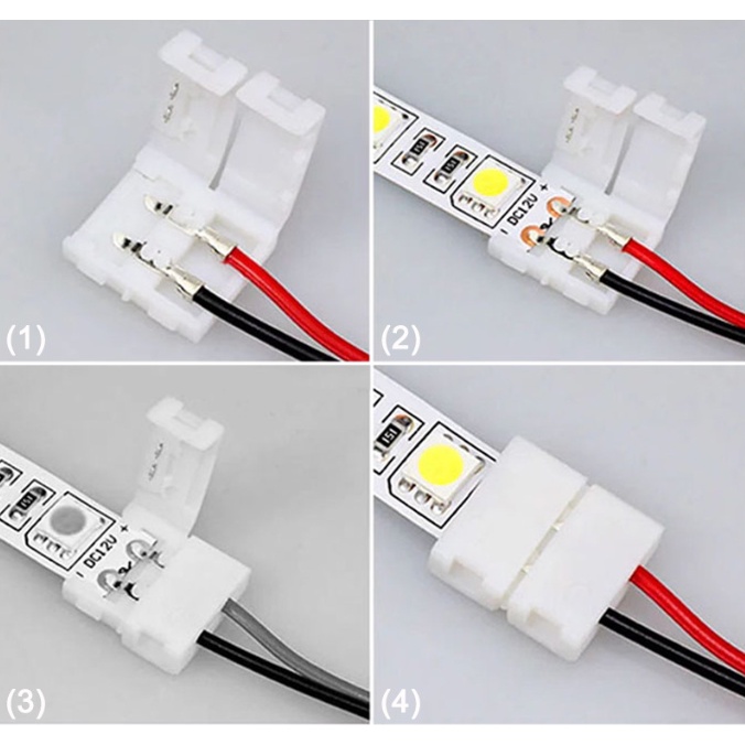 Đầu nối led kẹp led 2 pin led đơn sắc | Shopee Việt Nam