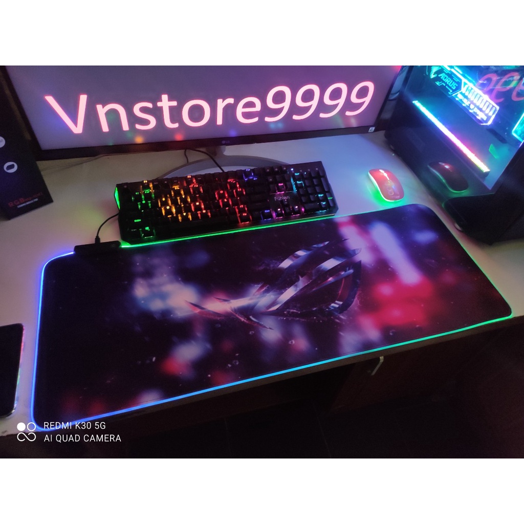 Lót chuột led rgb PDGAMING 50 mẫu pad chuột cỡ lớn fullbox 90x40 80x30, chống trượt siêu bền ...