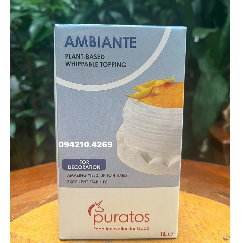 Kem Tươi Topping Ambiante 1L - BAO BÌ MỚI | Shopee Việt Nam