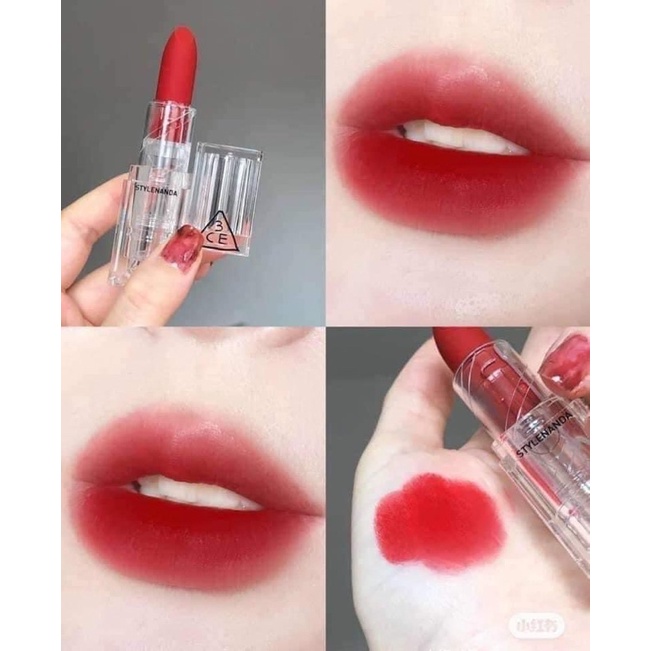 Son thỏi 3ce Red Muse - màu đỏ tươi đẹp ngất ngây | Shopee Việt Nam