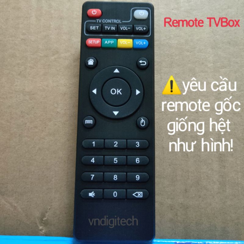 Điều khiển hồng ngoại remote cho đầu mạng Android TV Box đa năng (Đen ...