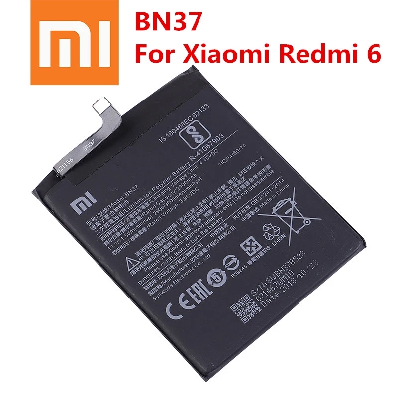 Pin Xiaomi BN37 - Xiaomi Redmi 6 (3000mAh) Hàng zin chính hãng bảo hành ...