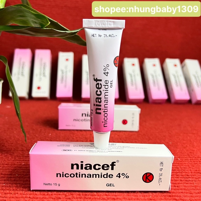 Niacef Gel 4% giảm mụn làm trắng, kiểm soát dầu | Shopee Việt Nam