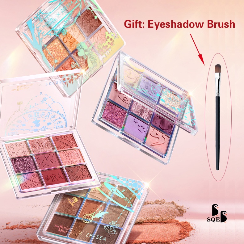 Bảng Phấn Mắt ZEESEA 9 Màu Sắc Tông Lì / Hiệu Ứng Ngọc Trai Lấp Lánh Chống Thấm Nước Lâu Trôi ...
