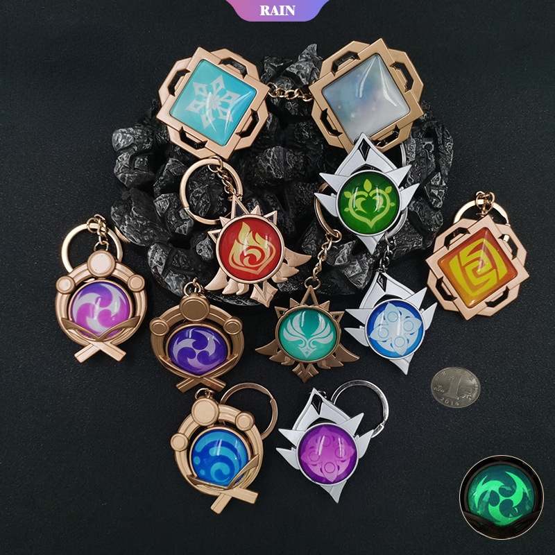 Móc Khóa Hợp Kim Hóa Trang Nhân Vật Game Genshin Va Chạm Geo Anemo ...