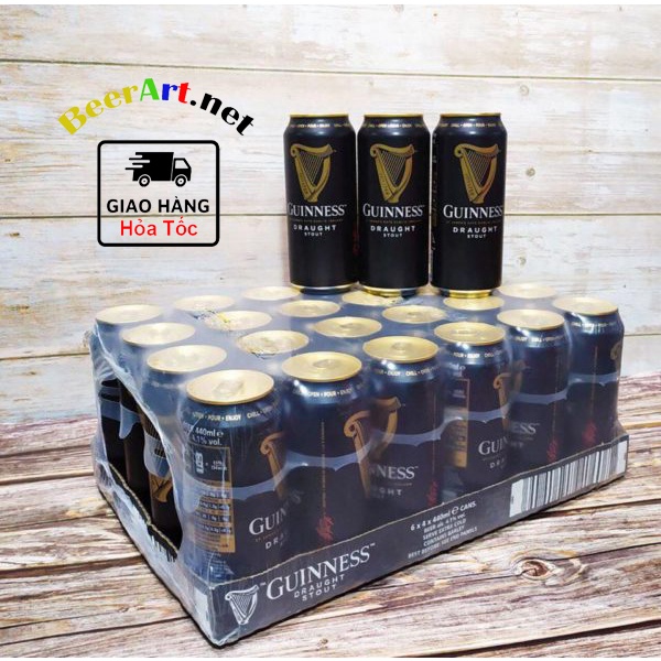 Thùng 24 Lon Bia Guinness Draught Stout 4,2% Ireland (440ml) | Shopee ...