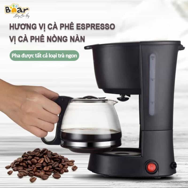 Máy pha cà phê mini Bear, máy pha cafe mini tự động dung tích 600ml ...
