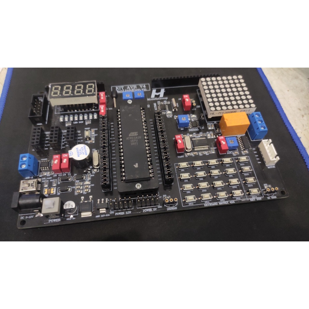 KIT AVR V4 Đã kèm CHIP ATMEGA16 | Shopee Việt Nam