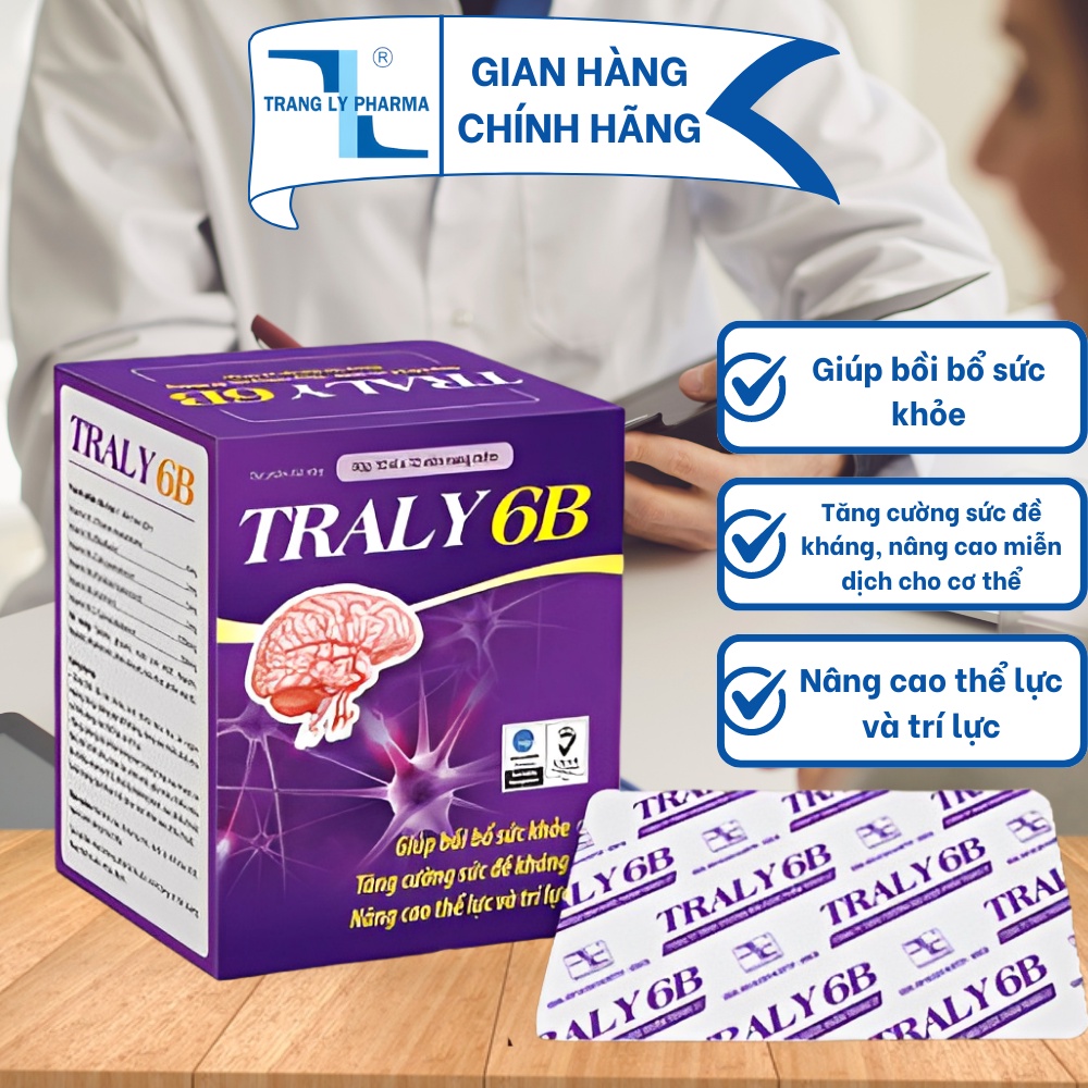 Viên uống Traly 6B bồi bổ sức khỏe, kích thích tiêu hóa, tăng cường sức đề kháng, nâng cao miễn ...