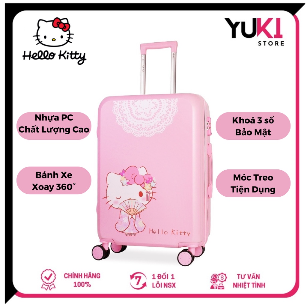 Vali Du Lịch Hello Kitty Cao Cấp Size 20/24inch - Thiết Kế Nhựa PC ...