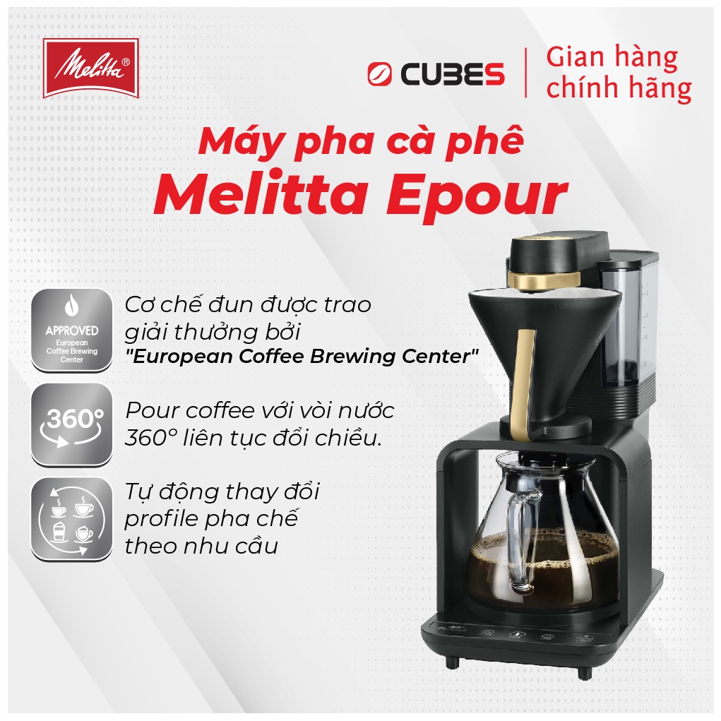 Máy pha cà phê giấy lọc Melitta Epour - Nhập khẩu từ Đức | Shopee Việt Nam